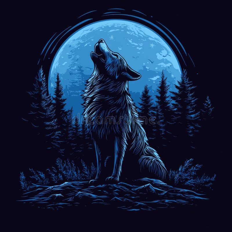 The Sound of Wolf Howling at a Full Moon Creates a Mystical Atmosphere ...