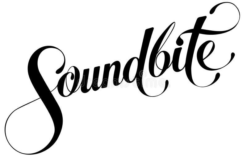 Soundbite - Custom Calligraphy Text Stock Vector - Illustration of ...