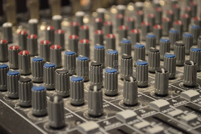 Soundboard control knobs stock image. Image of mixer - 63924597