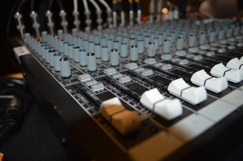 Soundboard control panel stock image. Image of musical - 63924419