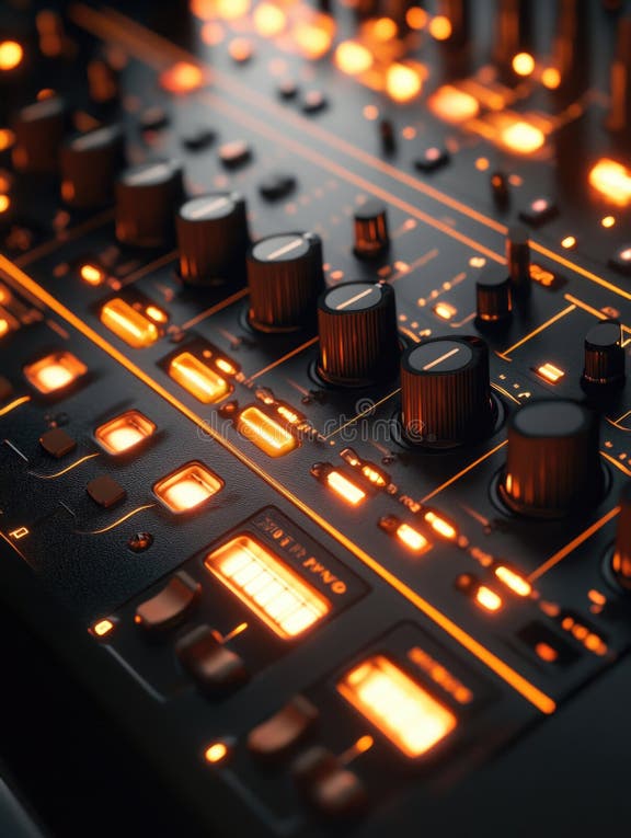 Soundboard with Multiple Controls Stock Image - Image of music, panel ...