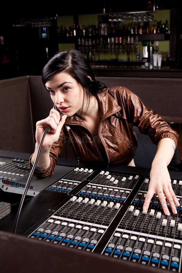 Soundboard technician stock image. Image of person, amplifier - 22159323
