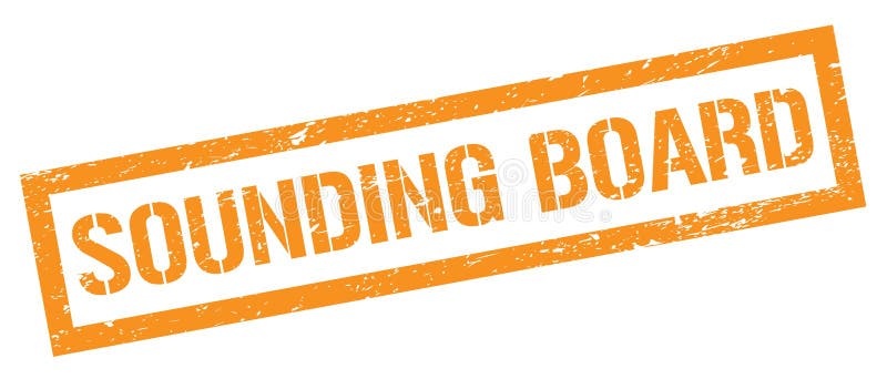 SOUNDING BOARD Orange Grungy Rectangle Stamp Stock Illustration ...