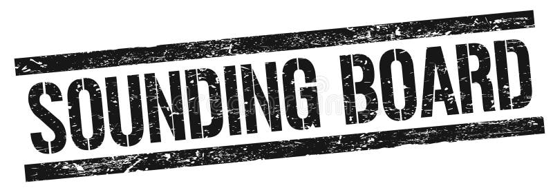 SOUNDING BOARD Text on Black Grungy Rectangle Stamp Stock Illustration ...