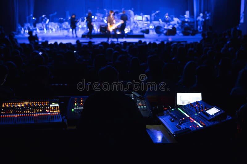 Soundman Working on the Mixing Console. Editorial Photo - Image of ...