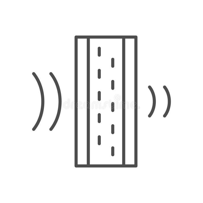 Sound Absorbing Panel Line Outline Icon Stock Vector - Illustration of ...