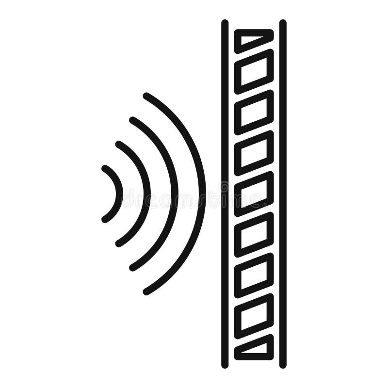 Soundproofing Wall Icon, Outline Style Stock Vector - Illustration of ...