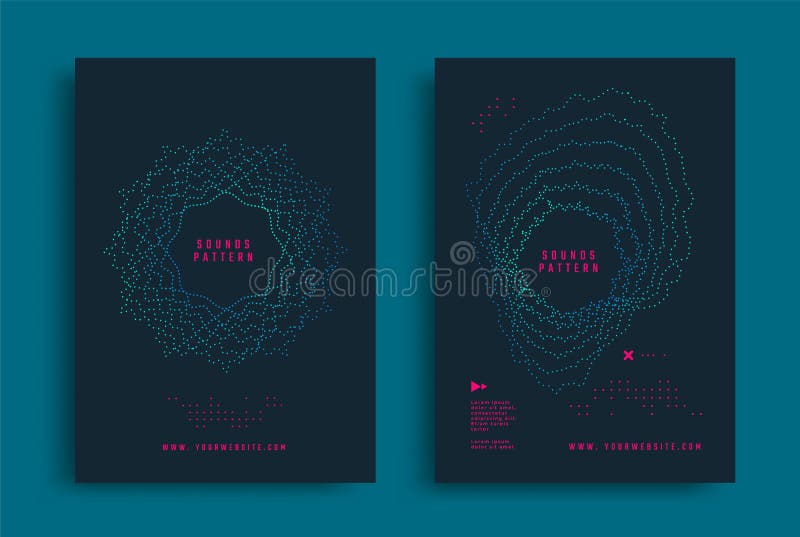 Sounds Pattern Flyer Design with Circular Shape Stock Vector ...