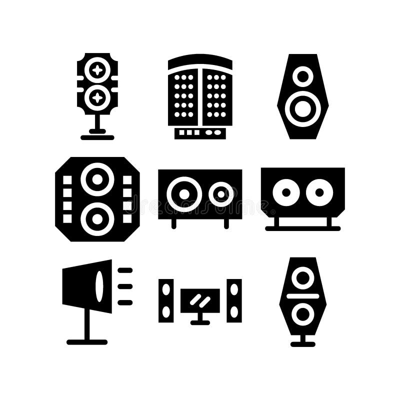 Soundsystem Symbol Oder Logo Isolierte Zeichensymbolvektorillustration ...