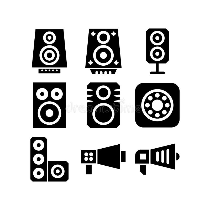 Soundsystem Symbol Oder Logo Isolierte Zeichensymbolvektorillustration ...