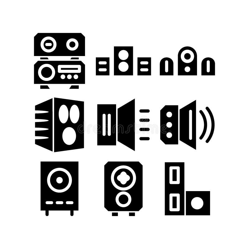 Soundsystem Symbol Oder Logo Isolierte Zeichensymbolvektorillustration ...