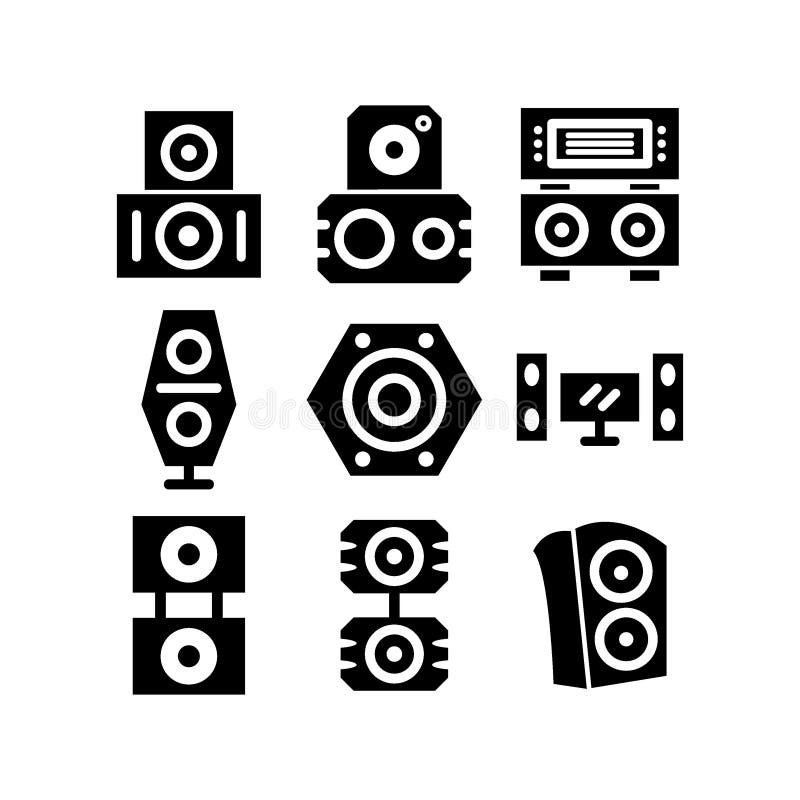 Soundsystem Symbol Oder Logo Isolierte Zeichensymbolvektorillustration ...