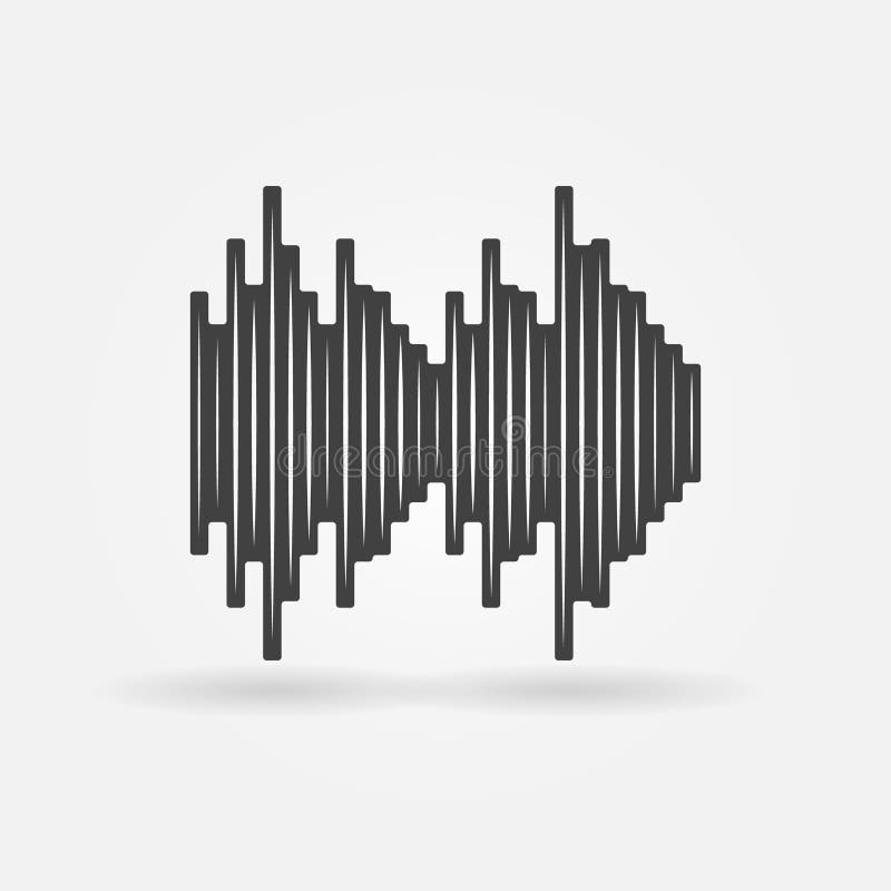 Soundwave Black Vector Icon Stock Vector - Illustration of sticker ...