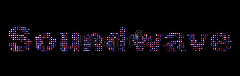 Soundwave led text stock illustration. Illustration of design - 173014236