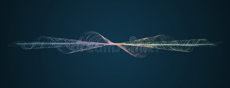 Soundwave Smooth Curved Lines Abstract Design Element Technological ...