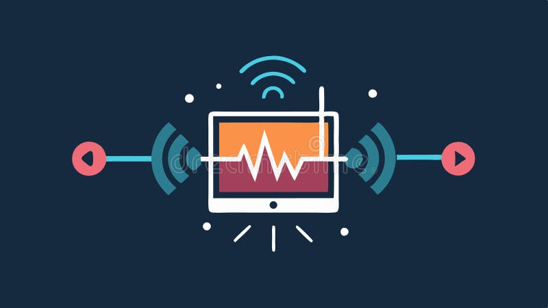 Soundwave Visualization a Waveform Graphic with a Computer Icon ...