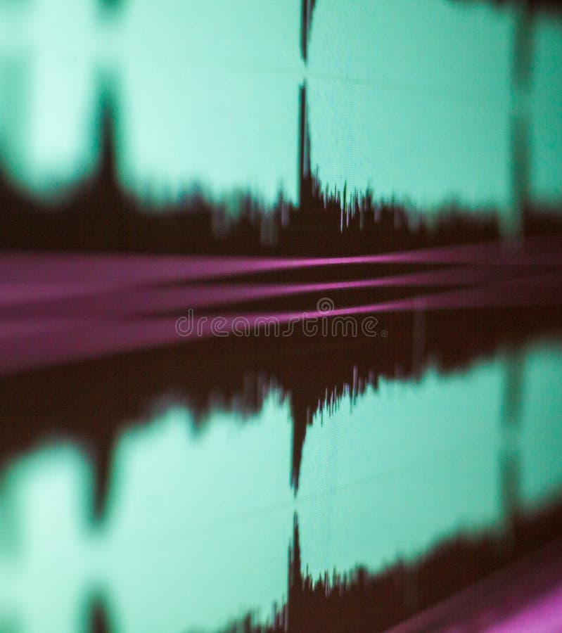 Soundwaves on the Screen. Acoustic Waves Stock Image - Image of display ...