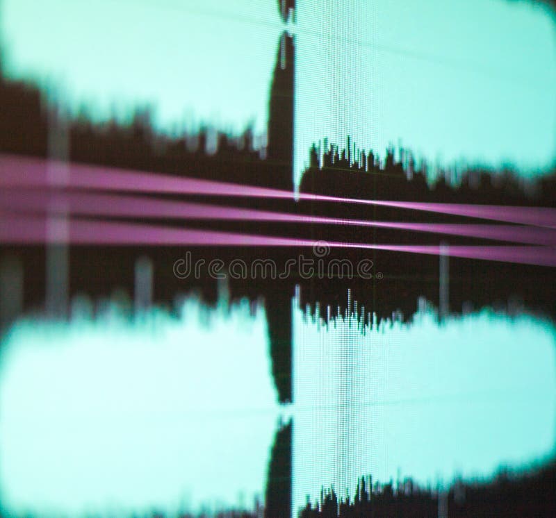 Soundwaves on the Screen. Acoustic Waves Stock Image - Image of display ...