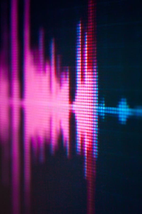 Soundwaves on the Screen. Acoustic Waves Stock Image - Image of display ...