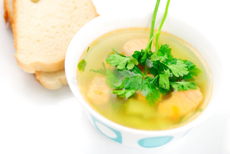 Soup stock image. Image of legume, plate, meat, drink - 2328049