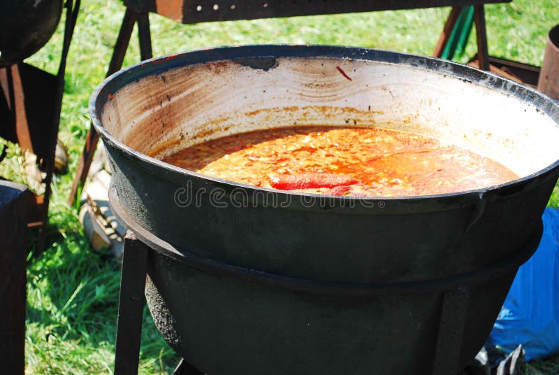 Soup in a big pot stock photo. Image of close, closeup - 43446884