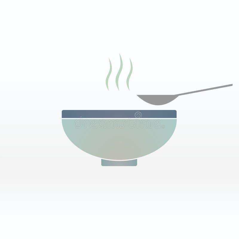 Soup in the Bowl Vector Sign Illustration Icon Symbol Simple Soup Image ...