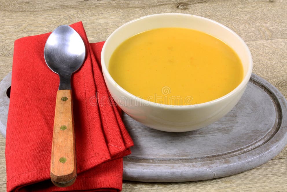 Soup stock photo. Image of cuisine, bowl, leaf, table - 87570116