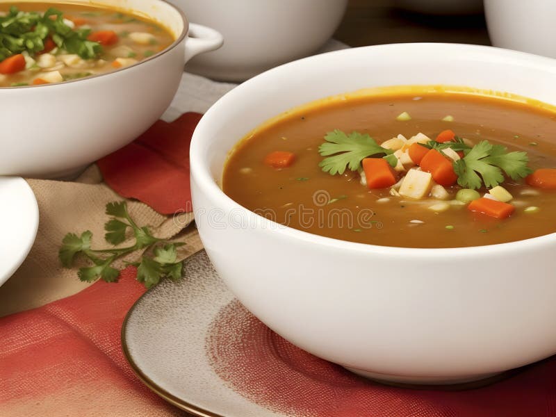 Soup Dish. a Healthy Dish of Nutritious Elegance Stock Photo - Image of ...