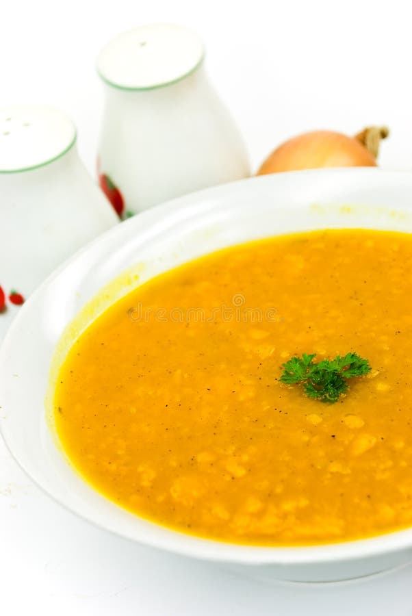 Soup - Hot Pot Of Green Pea,carrots And Pumpkin Stock Image - Image of ...