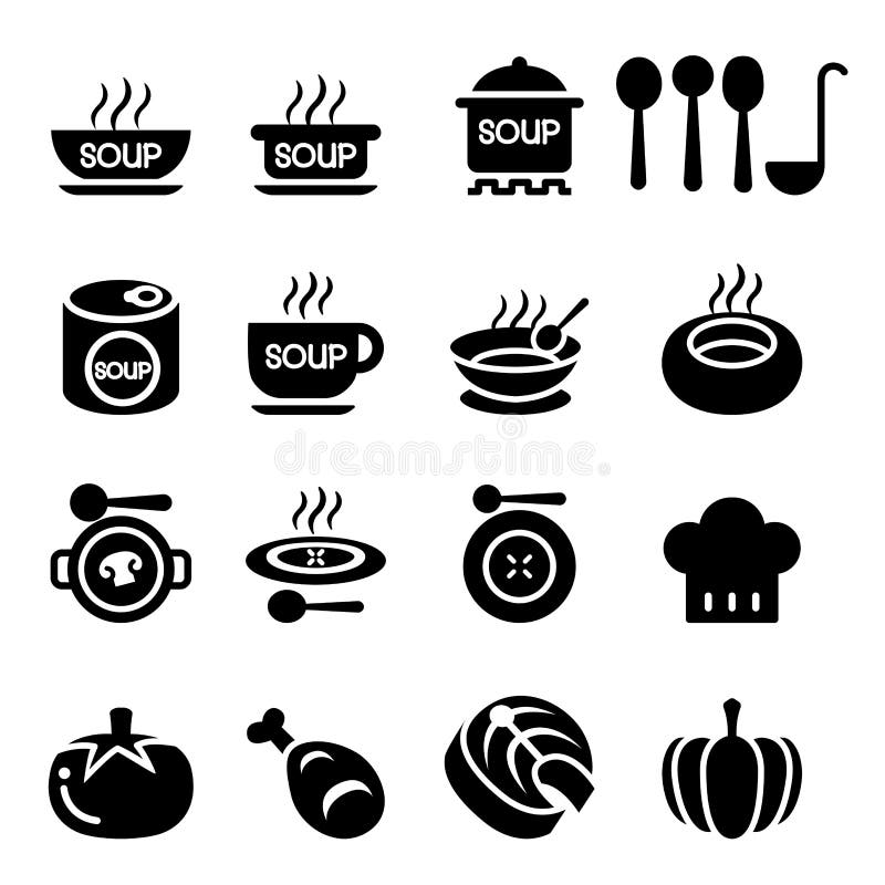 Soup icon stock vector. Illustration of meal, restaurant - 50272056