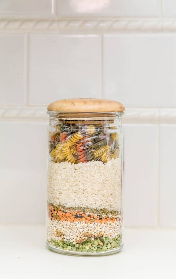 Soup Ingredients in Jar stock photo. Image of legume - 49084292