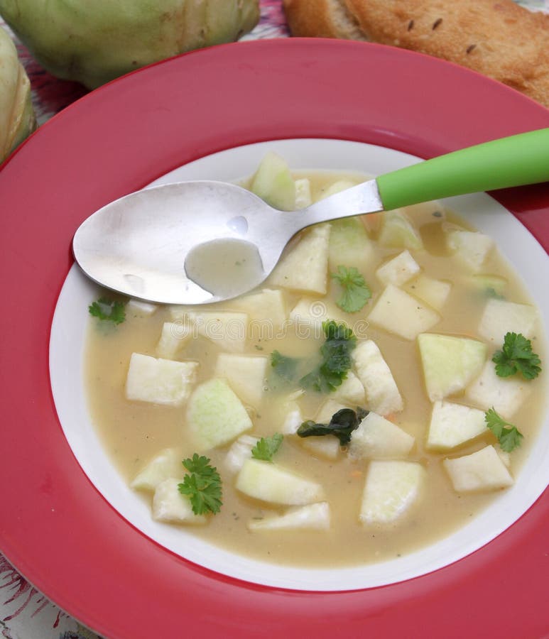 Kohlrabi soup ingredients stock photo. Image of swollen - 28997252