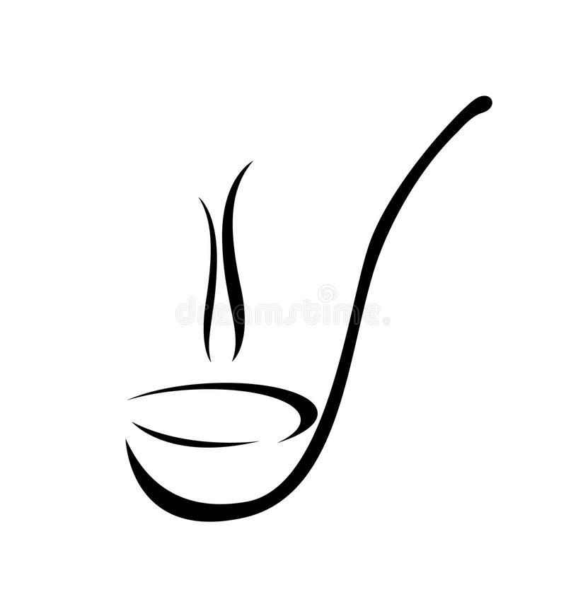 Soup Ladle Icon Vector Logo Stock Vector - Illustration of menu, object ...