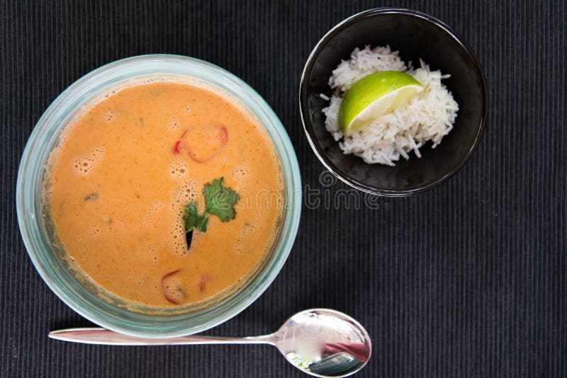 Soup, Liquid Dish Close-up. Bright Orange Color. Stock Photo - Image of ...