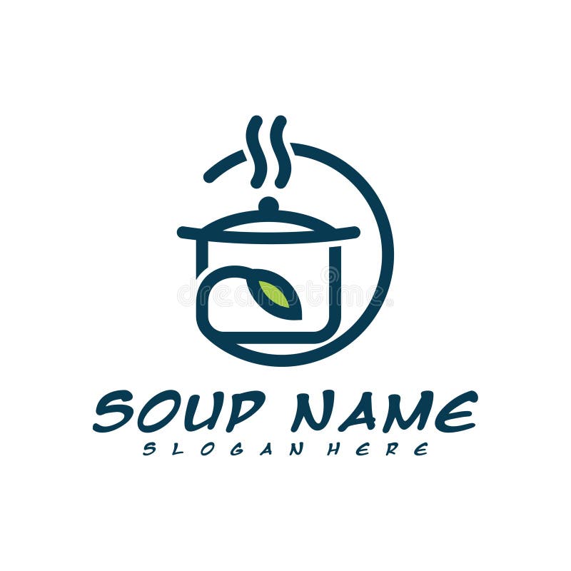 Soup Logo Design Concept. Food Cooking Logo Vector Stock Vector ...