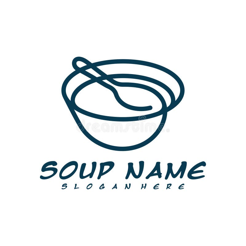 Soup Logo Design Concept. Food Cooking Logo Vector Stock Vector ...