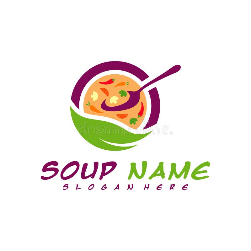 Soup Logo Design Concept. Food Cooking Logo Vector Stock Vector ...