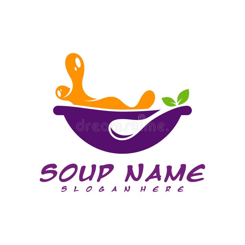 Soup Logo Design Concept. Food Cooking Logo Vector Stock Vector ...