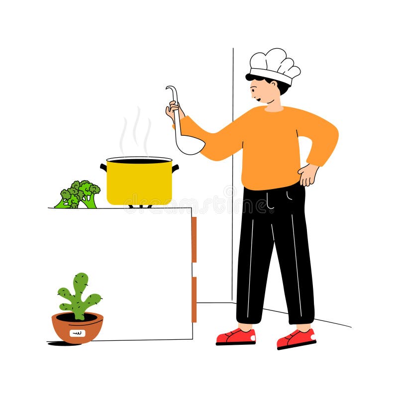 Soup Making stock vector. Illustration of preparation - 334427910