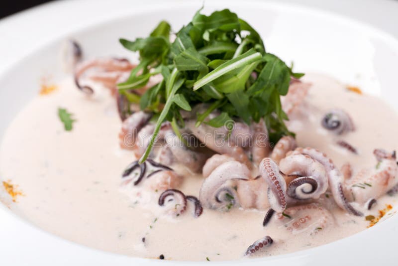 Soup octopus stock image. Image of closeup, gourmet, restaurant - 51190171
