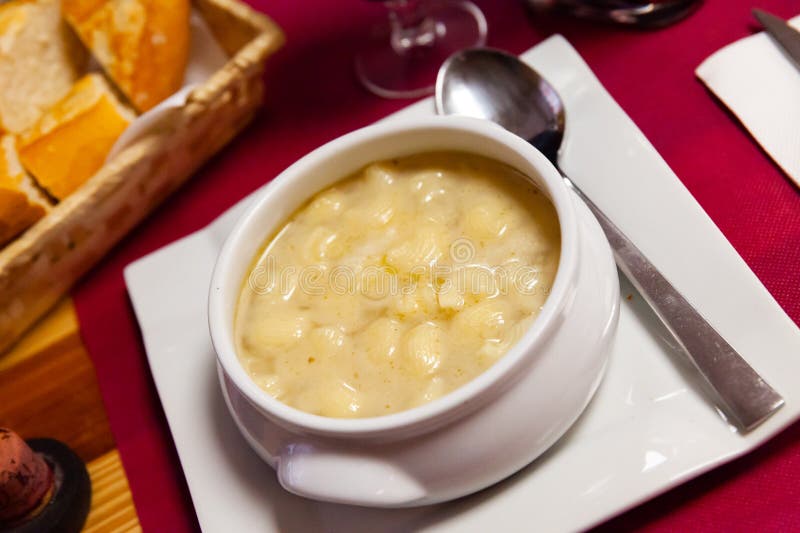 Soup with Pasta Pipe Rigate Stock Image - Image of shape, cooked: 270483777