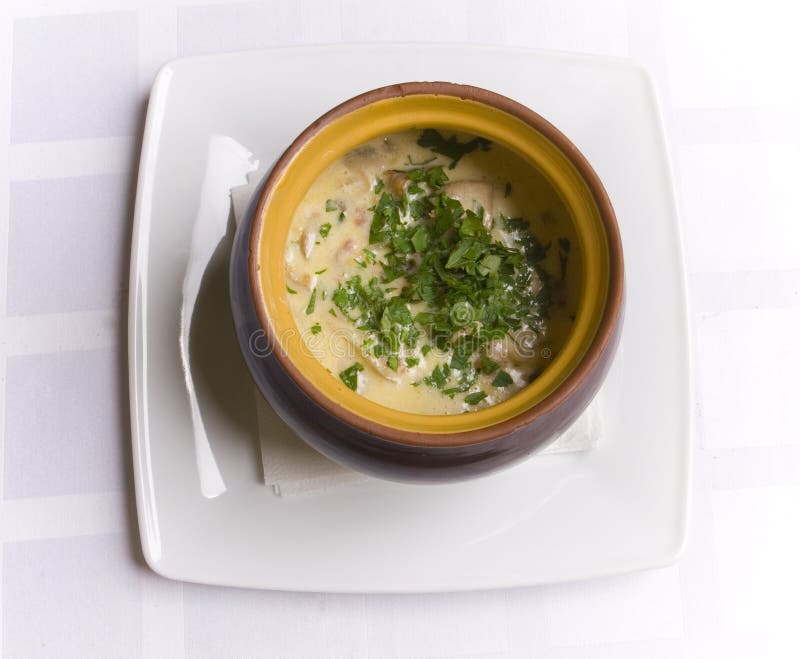 Soup in pot stock image. Image of plate, prepared, heat - 5991847