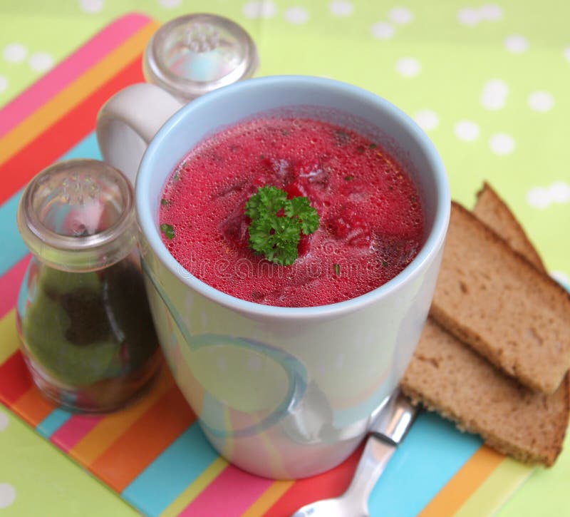 Soup of red beet roots stock photo. Image of soup, snack - 92945342