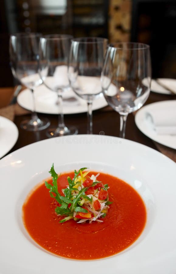 Soup on table stock photo. Image of gazpacho, andalusia - 26508506