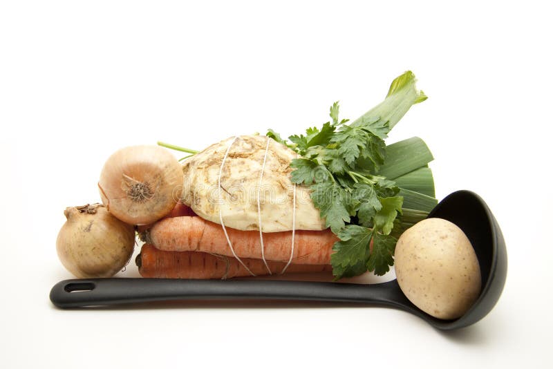 Soup vegetables with ladle stock photo. Image of salad - 17210272