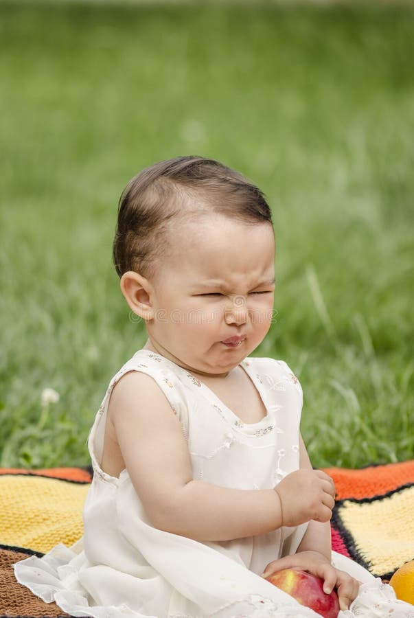 Crying baby girl stock image. Image of cute, innocent - 39578985