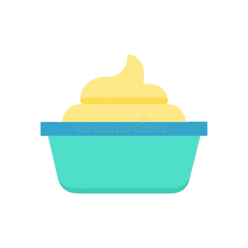 Sour Cream Icon for Culinary Use Stock Vector - Illustration of sour ...