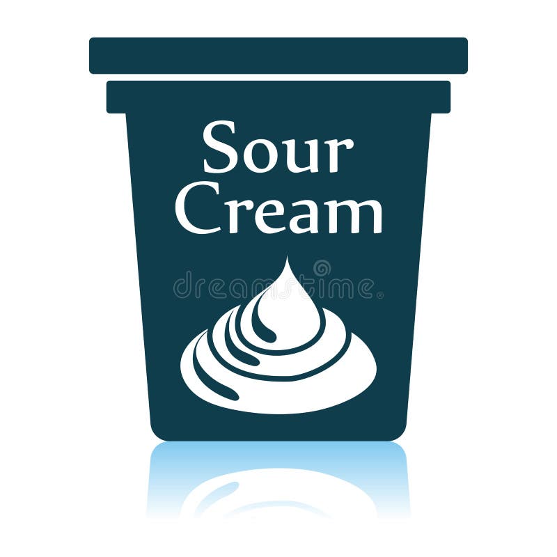Sour Cream Icon stock vector. Illustration of container - 157722491