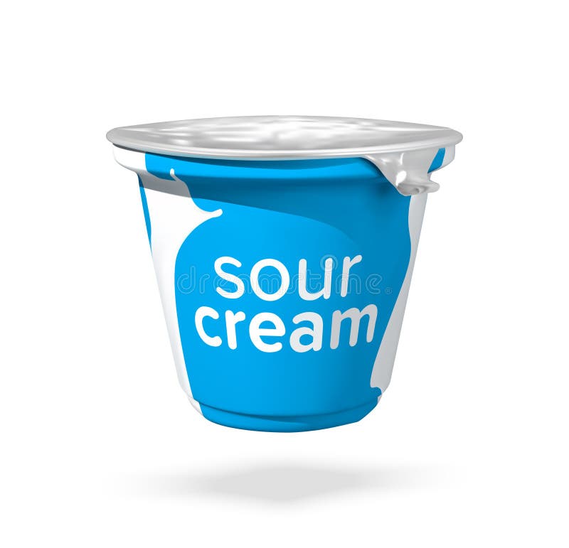 Sour Cream Isolated 3d Vector Illustration. Stock Vector - Illustration ...