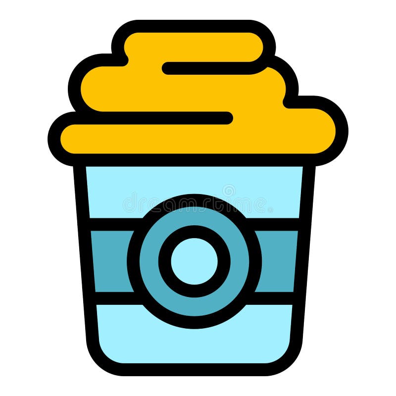 Sour Cream Yogurt Icon Color Outline Vector Stock Vector - Illustration ...